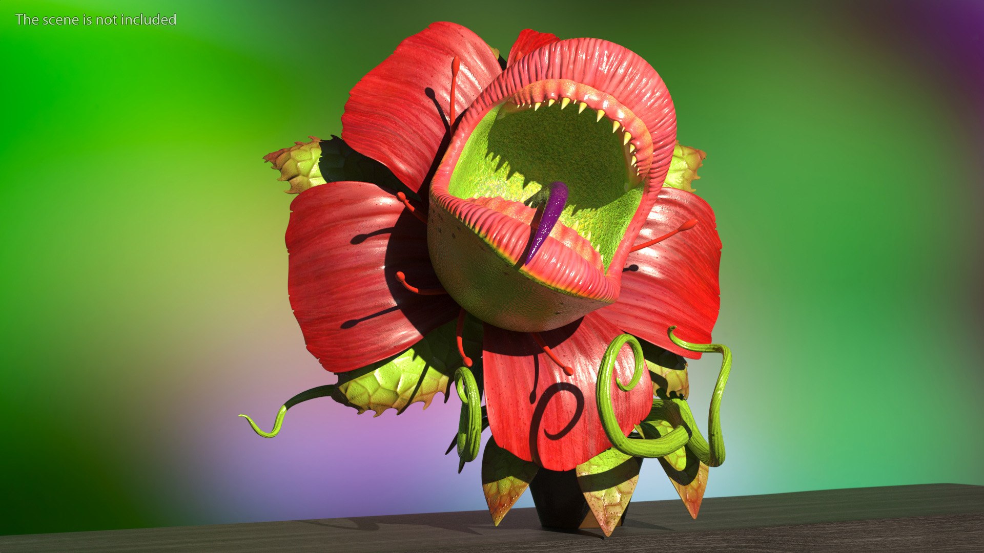 3D Halloween Monster Plant Rigged For Maya - TurboSquid 2049230