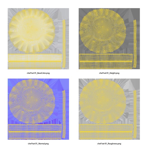 シェフの帽子3Dモデル - TurboSquid 1821206