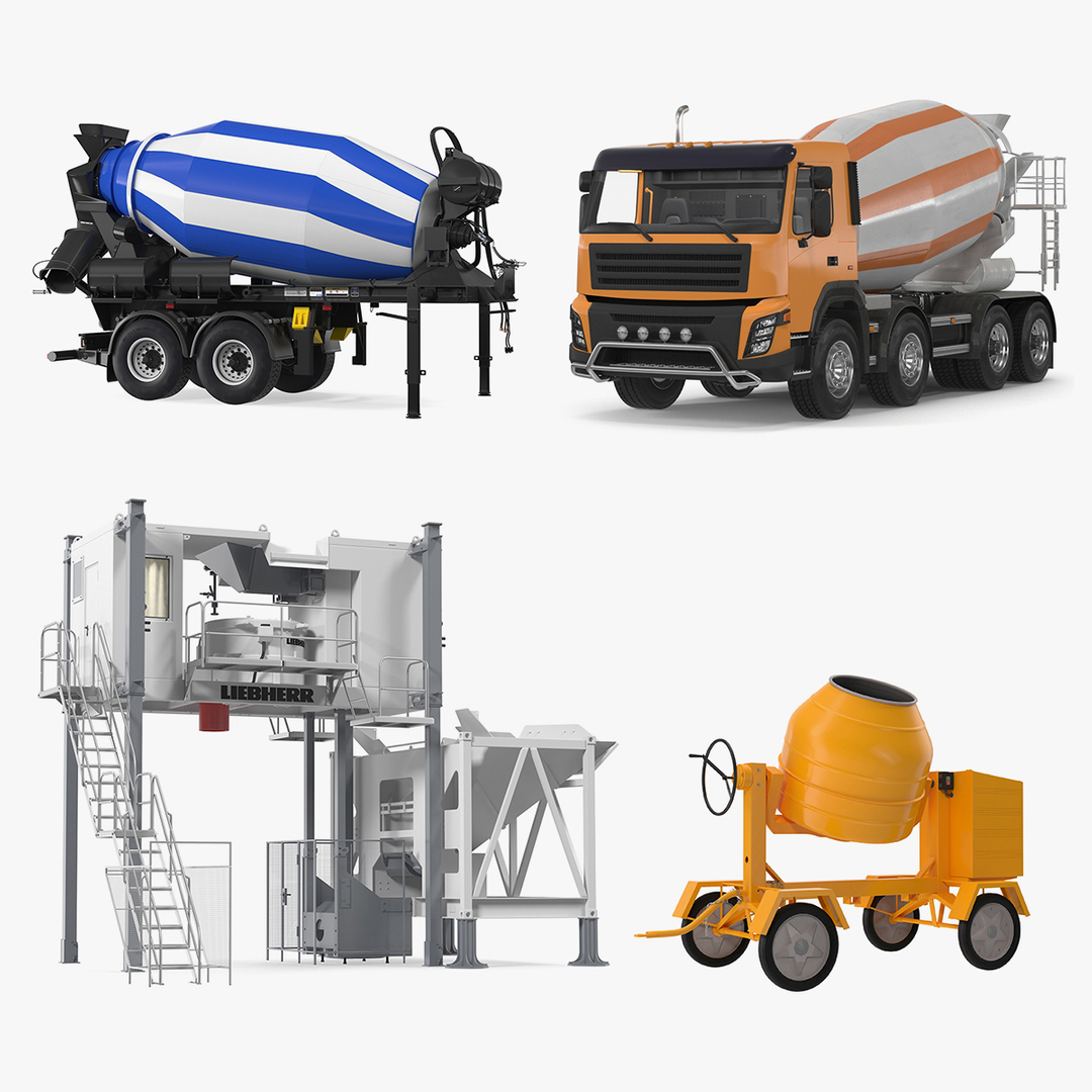 3D mixers mobile mixing plant model - TurboSquid 1575433