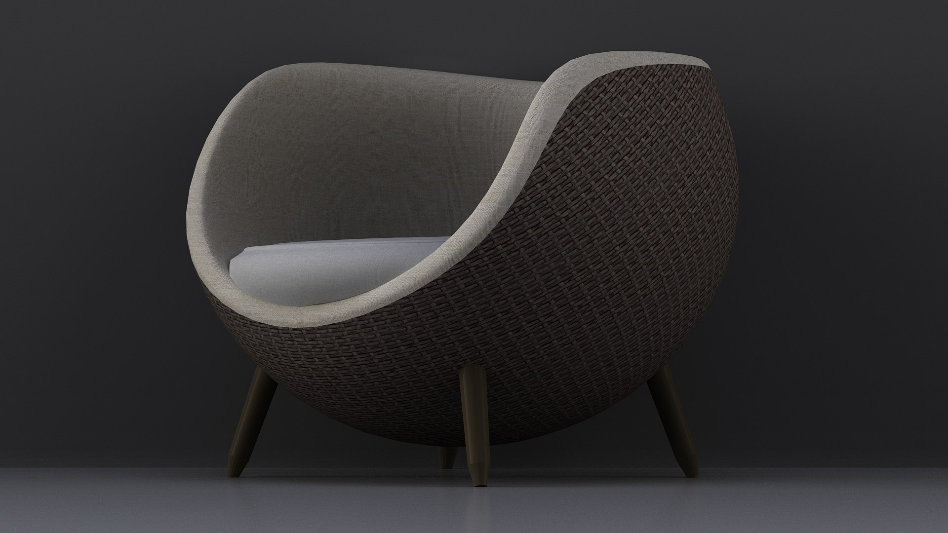 3D model Armchair round chair - TurboSquid 1814008