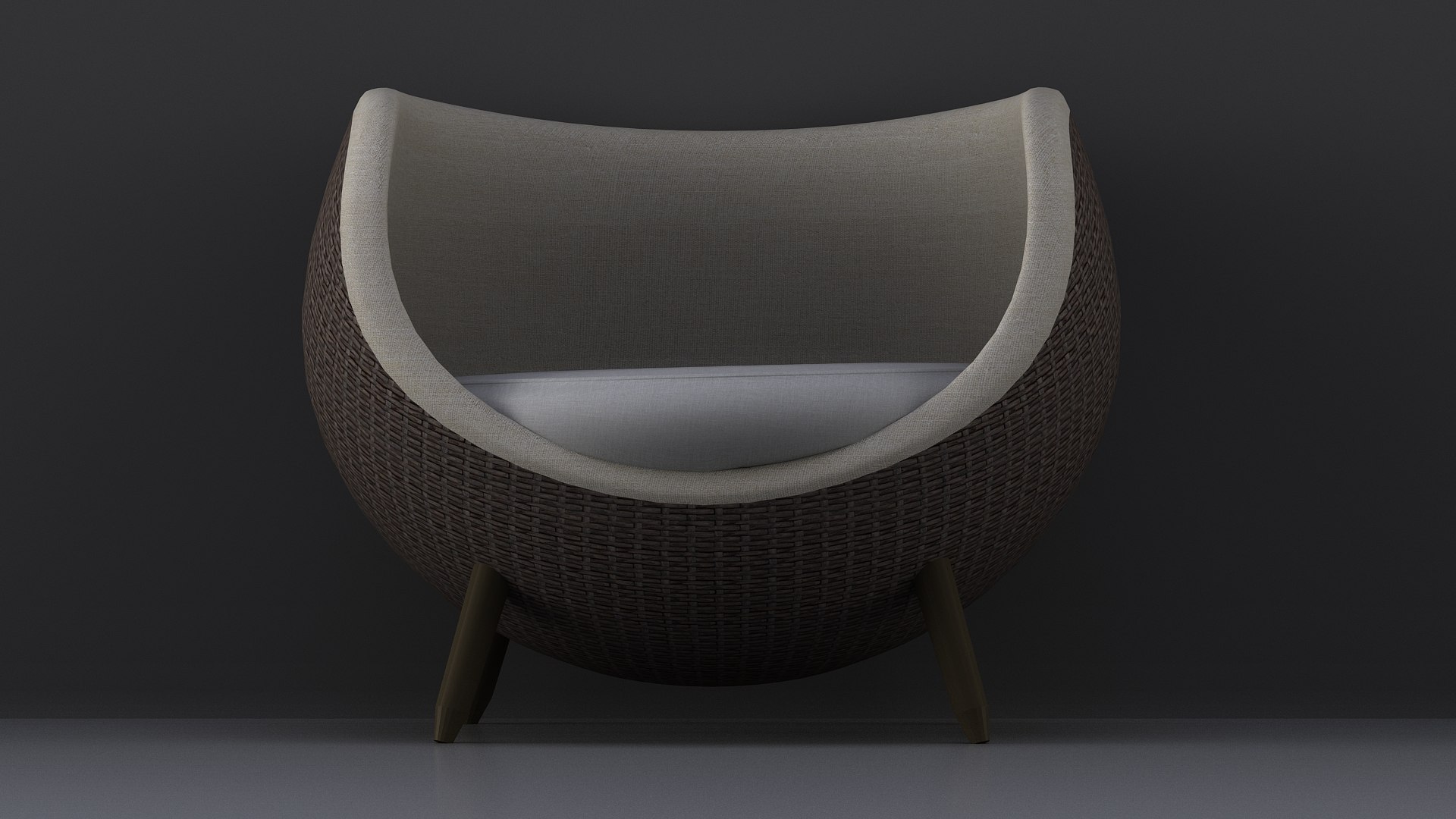 3D model Armchair round chair - TurboSquid 1814008