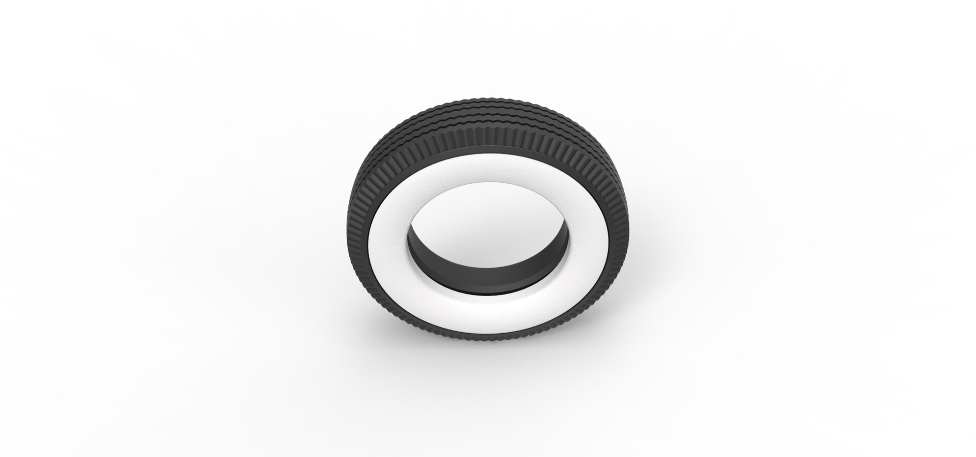 Diecast Whitewall Tire Scale 1 To 25 3D Model - TurboSquid 2016039