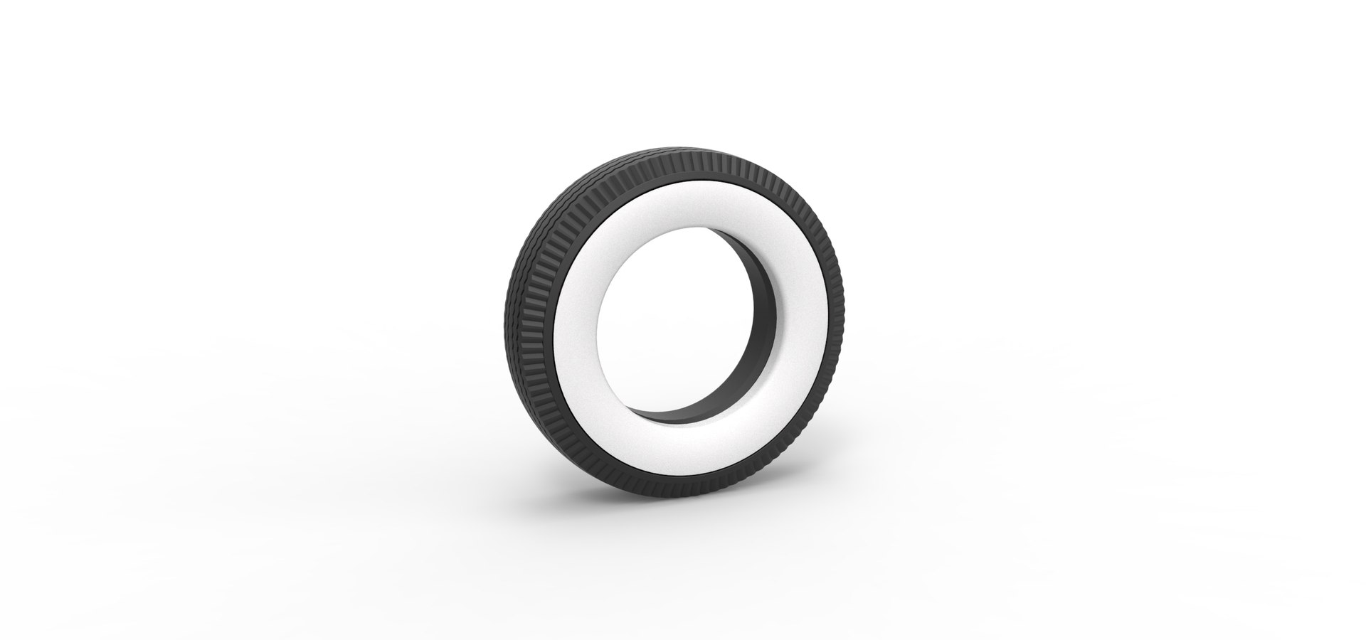 Diecast Whitewall Tire Scale 1 To 25 3D Model - TurboSquid 2016039