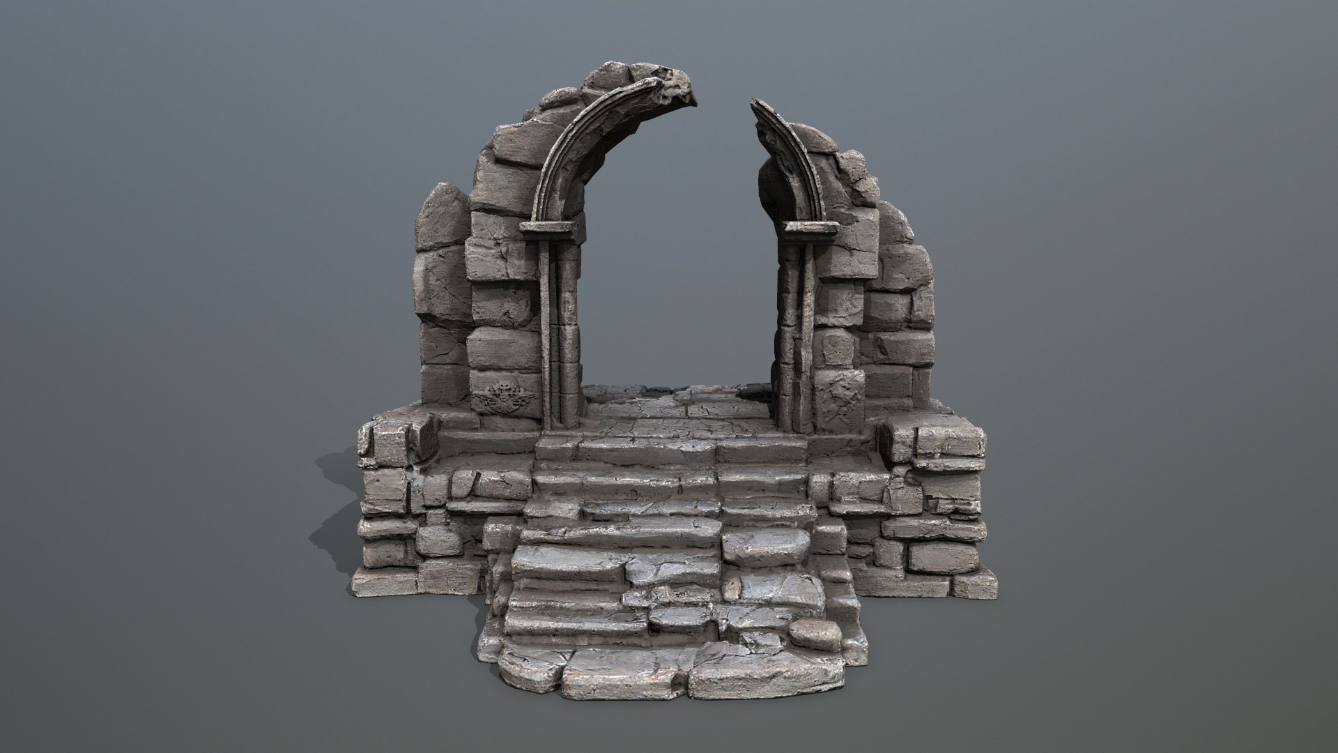 3D Ruin Gate - TurboSquid 2373025