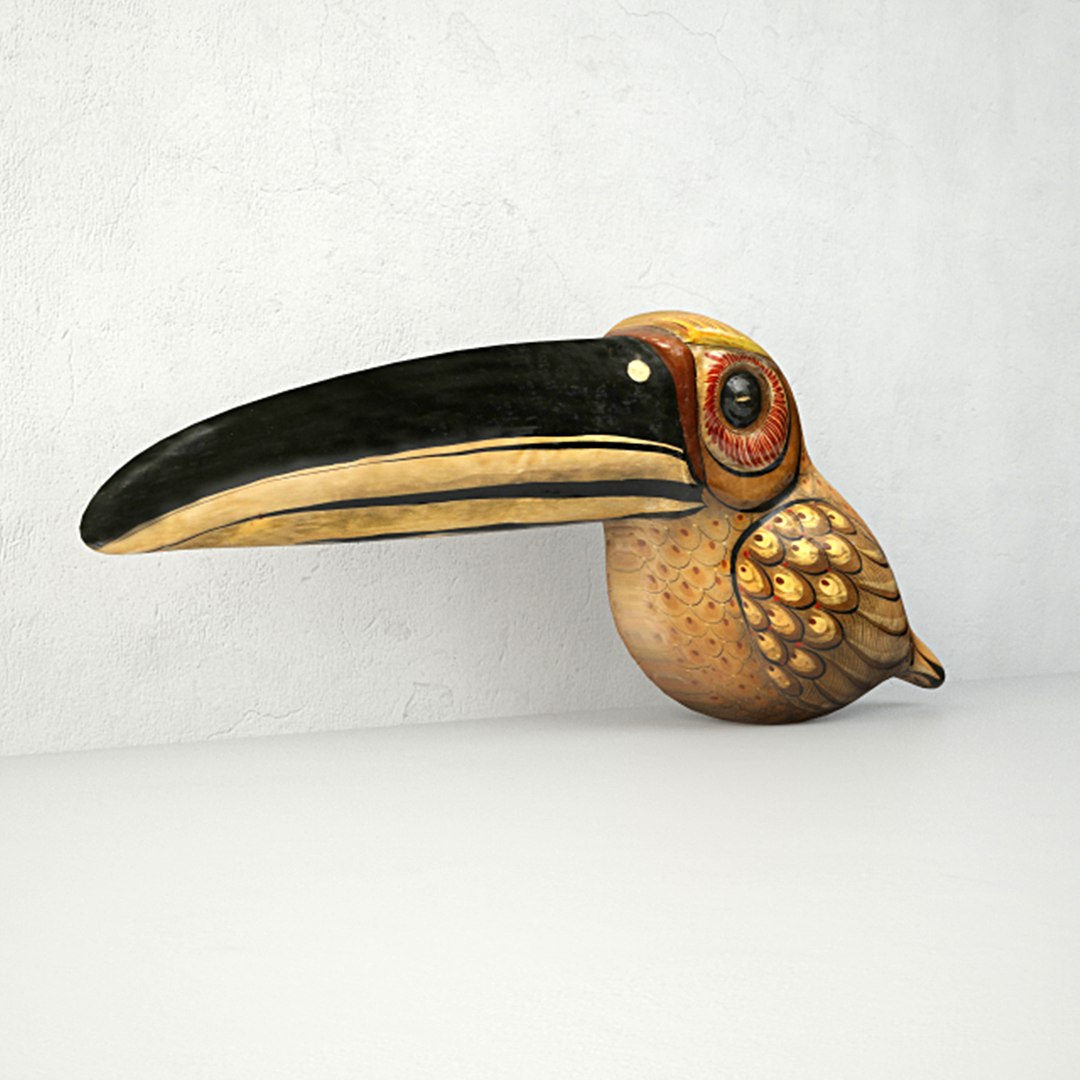 Vintage paper mache tucan 3D model - TurboSquid 1219755
