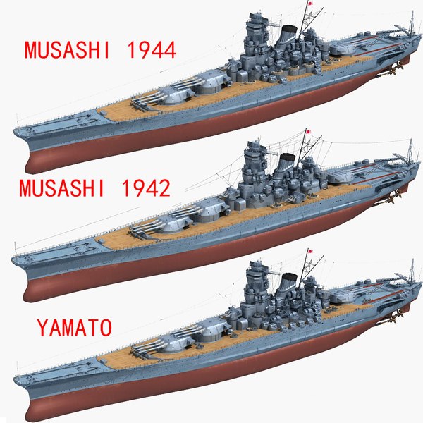 Japanese Battleship Musashi 3D Models for Download | TurboSquid