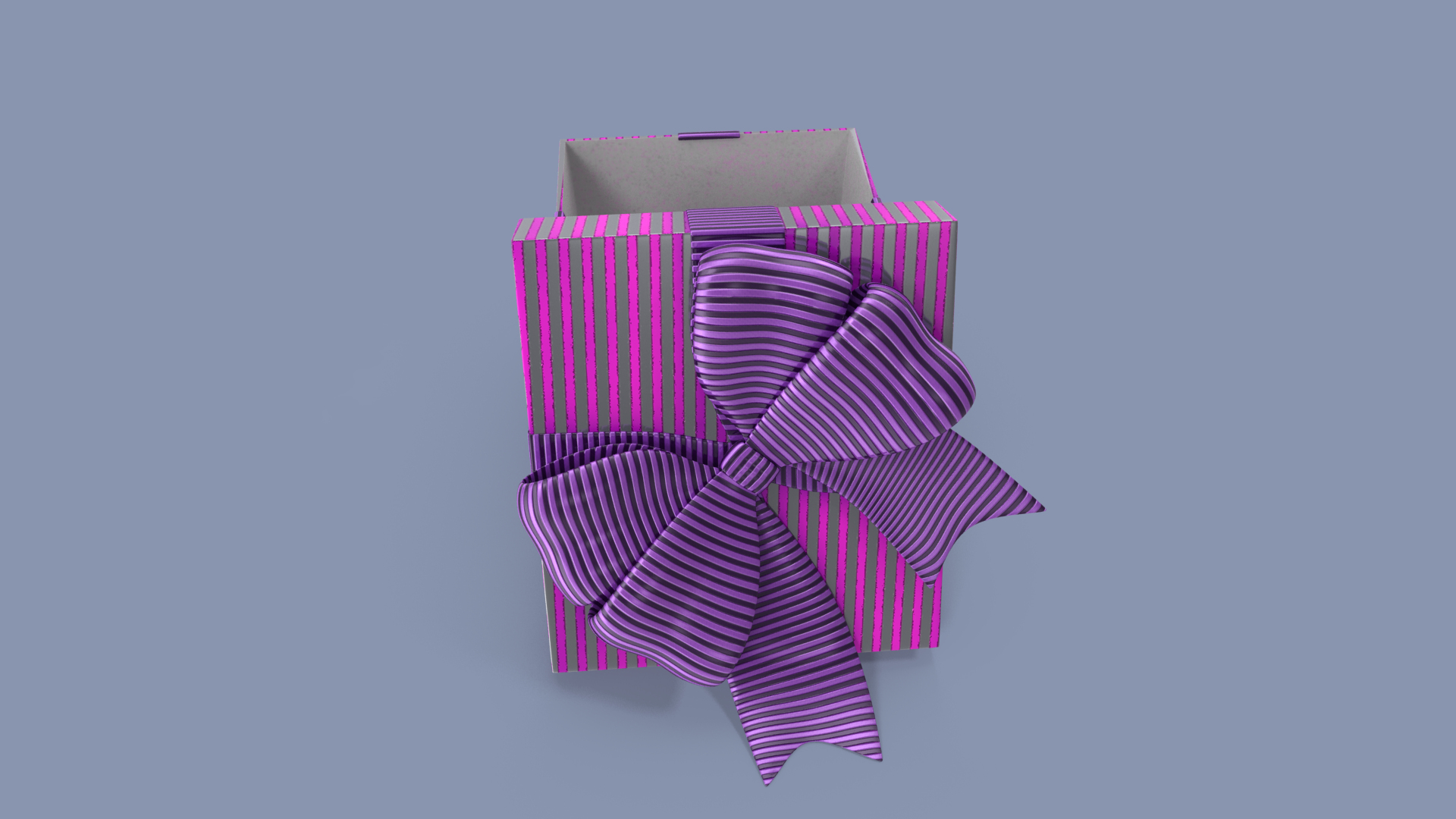 3D Gift Box Cube Purple Open Model - TurboSquid 1745811