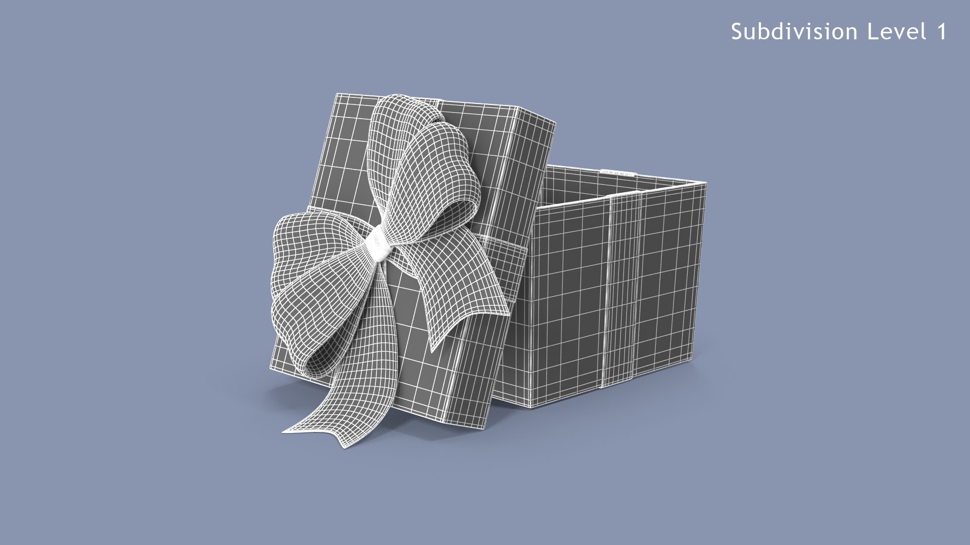 3D Gift Box Cube Purple Open Model - TurboSquid 1745811