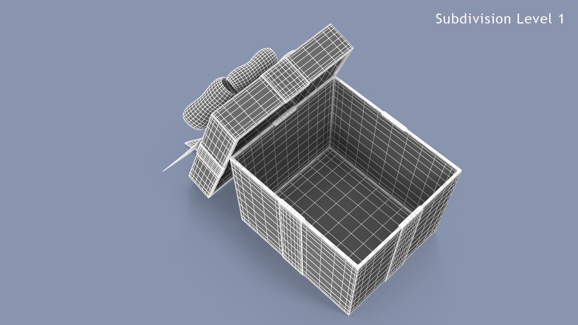 3D Gift Box Cube Purple Open Model - TurboSquid 1745811