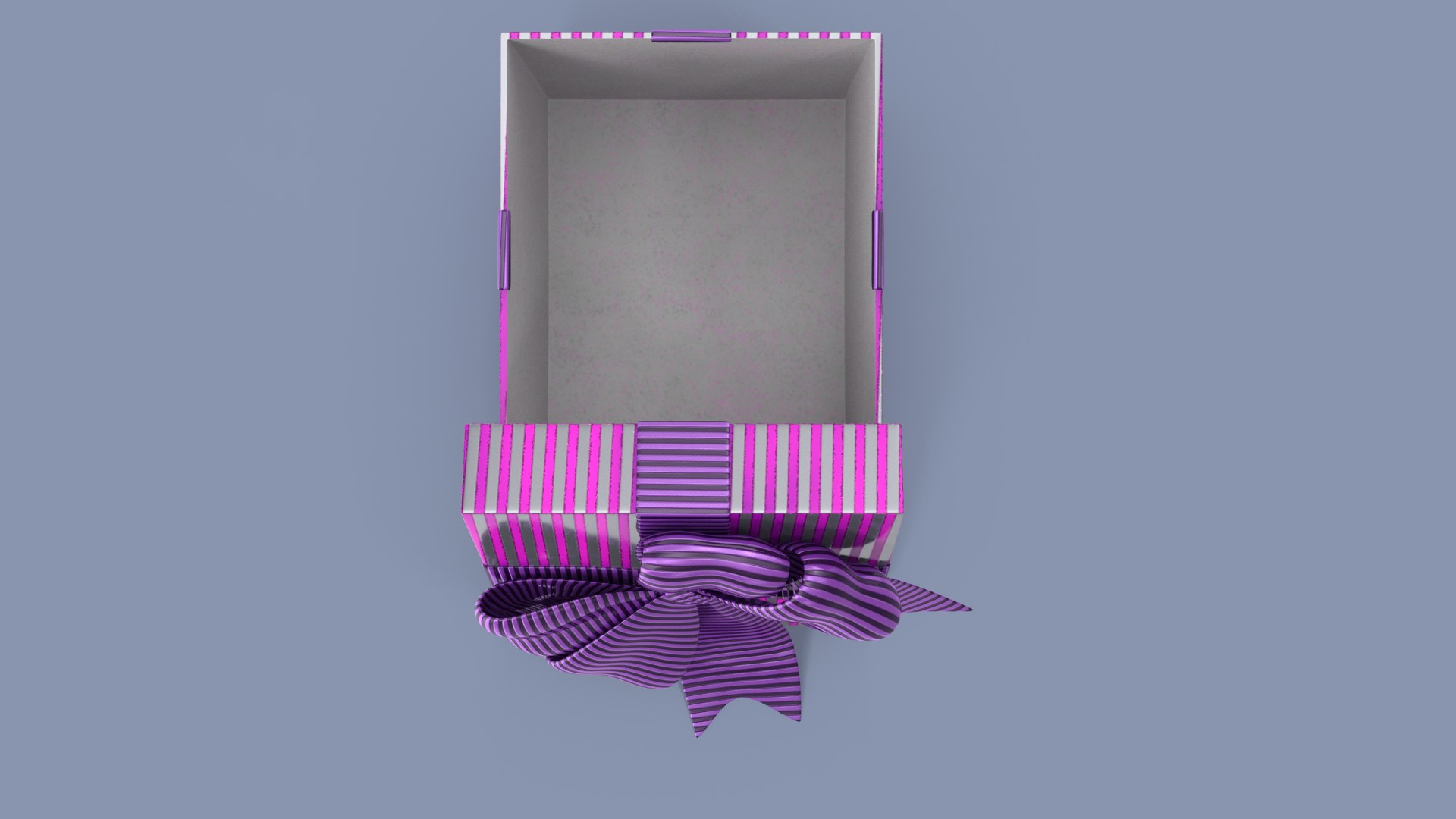 3D Gift Box Cube Purple Open Model - TurboSquid 1745811