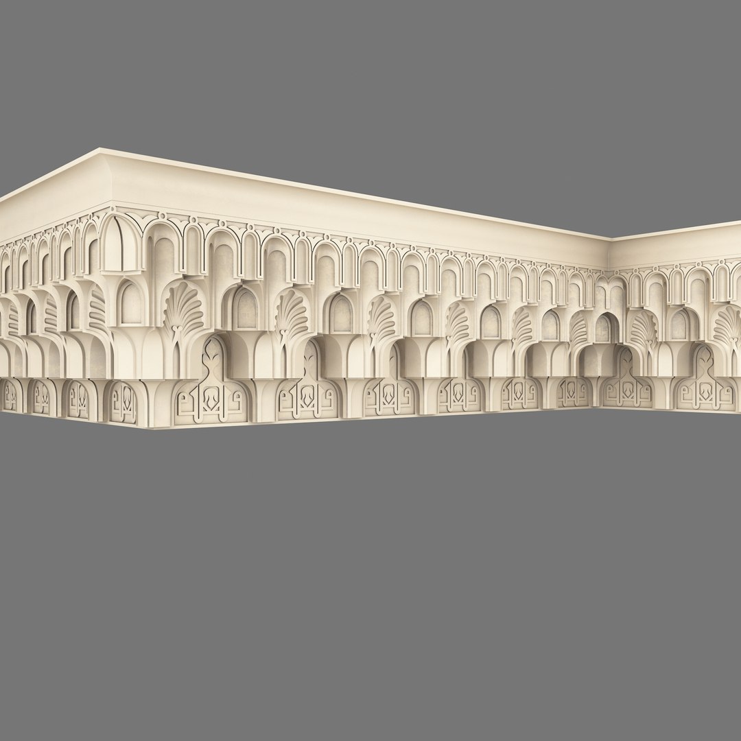 3D Classic Islamic Cornice - TurboSquid 1998051
