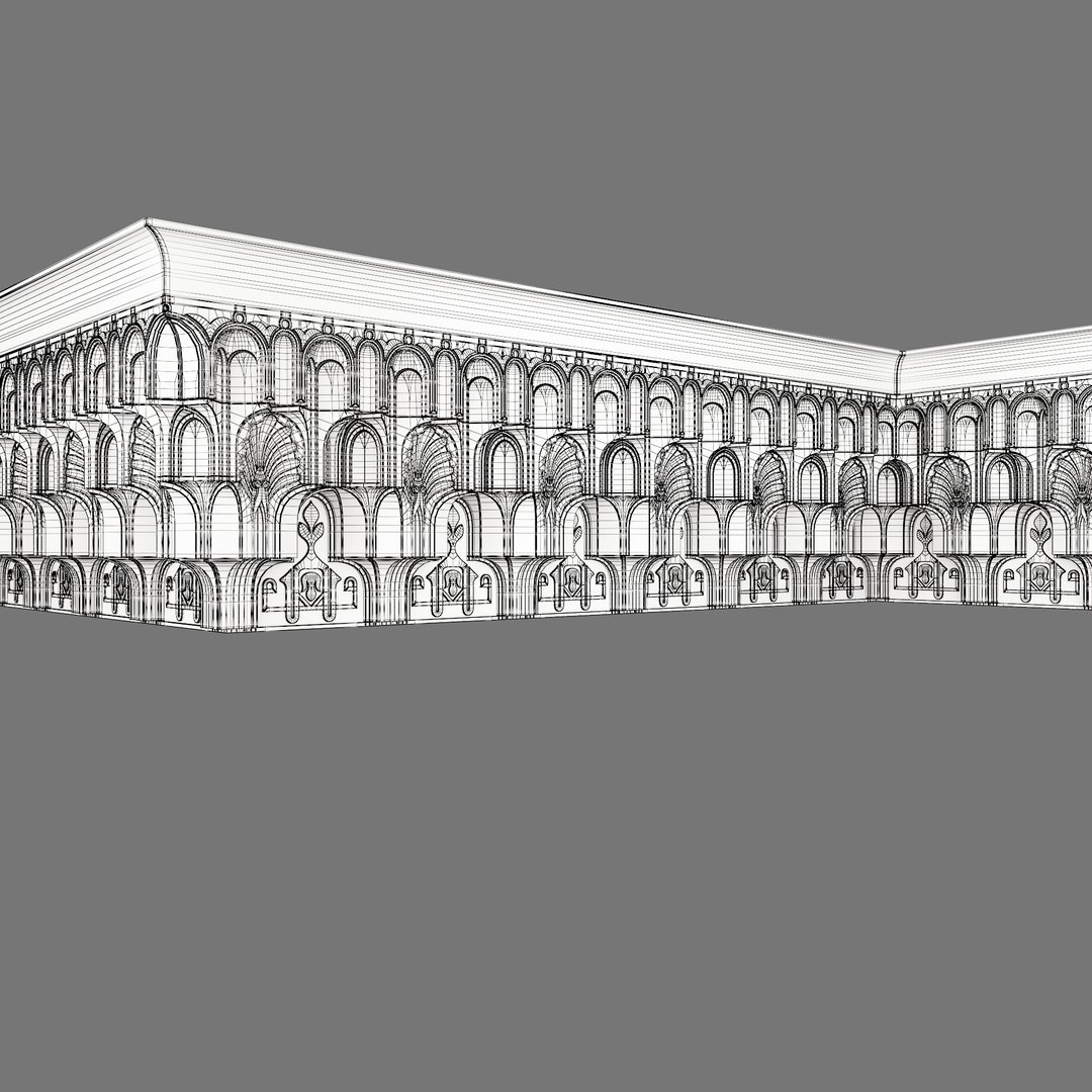 3D Classic Islamic Cornice - TurboSquid 1998051