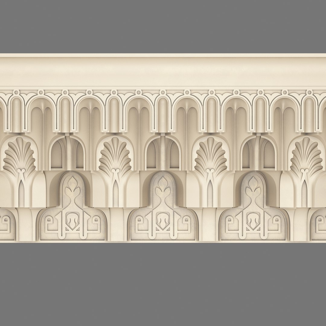 3D Classic Islamic Cornice - TurboSquid 1998051
