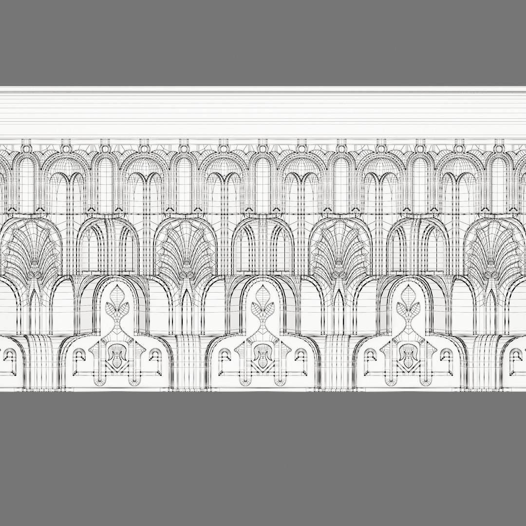 3D Classic Islamic Cornice - TurboSquid 1998051