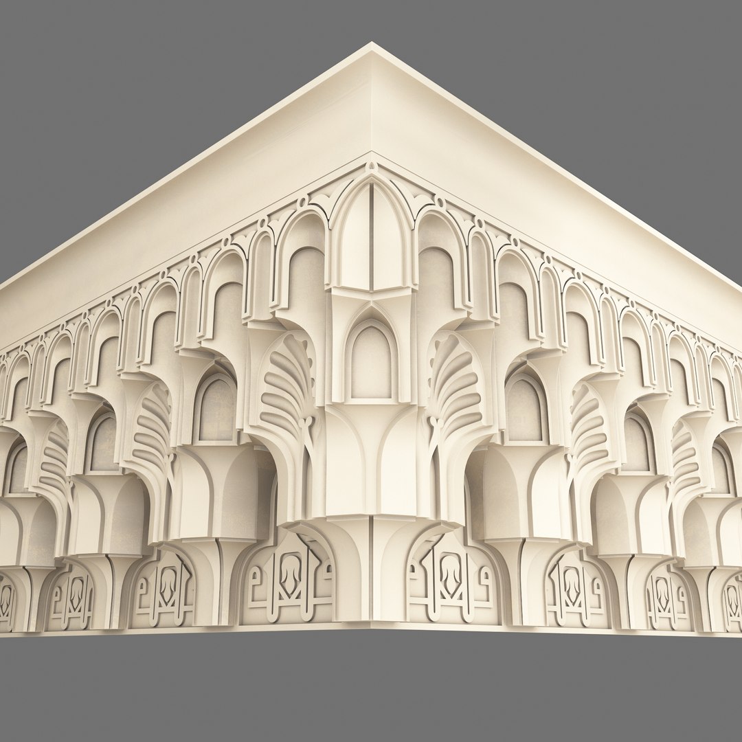 3D Classic Islamic Cornice - TurboSquid 1998051