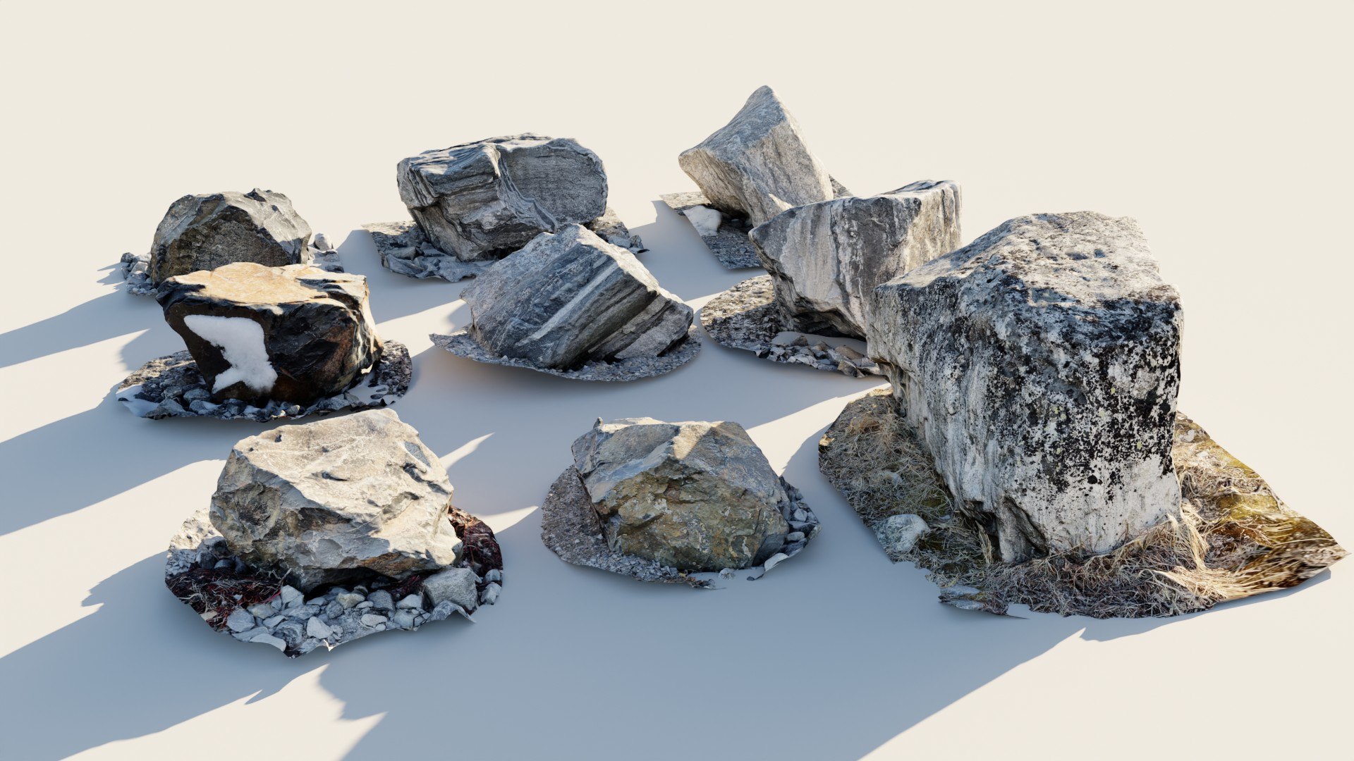 3D Model Simple Rock Pack - TurboSquid 2097825