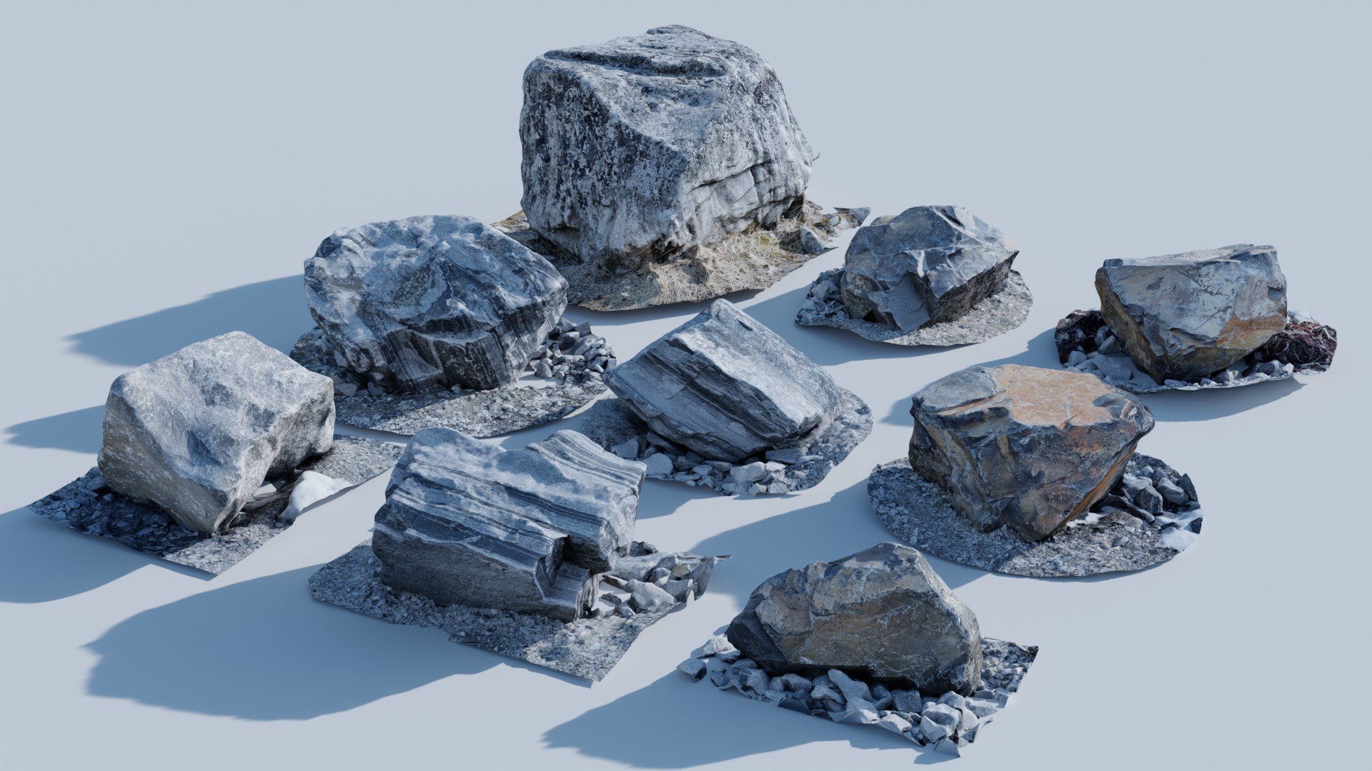 3D Model Simple Rock Pack - TurboSquid 2097825