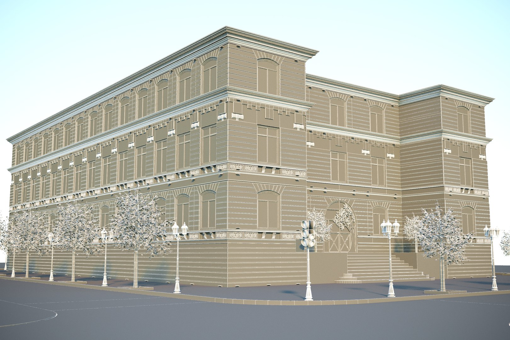 3D Building Old - TurboSquid 1470257