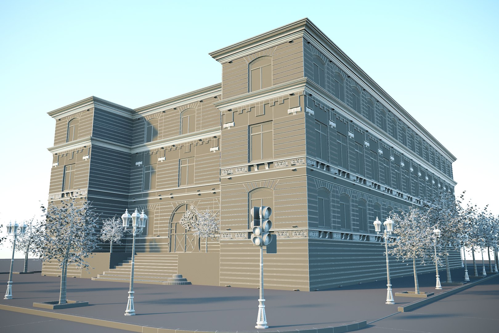 3D Building Old - TurboSquid 1470257
