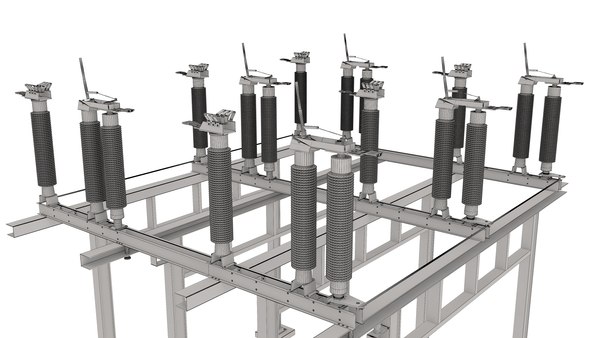 modelo 3d Subestación de alta tensión - TurboSquid 2272853