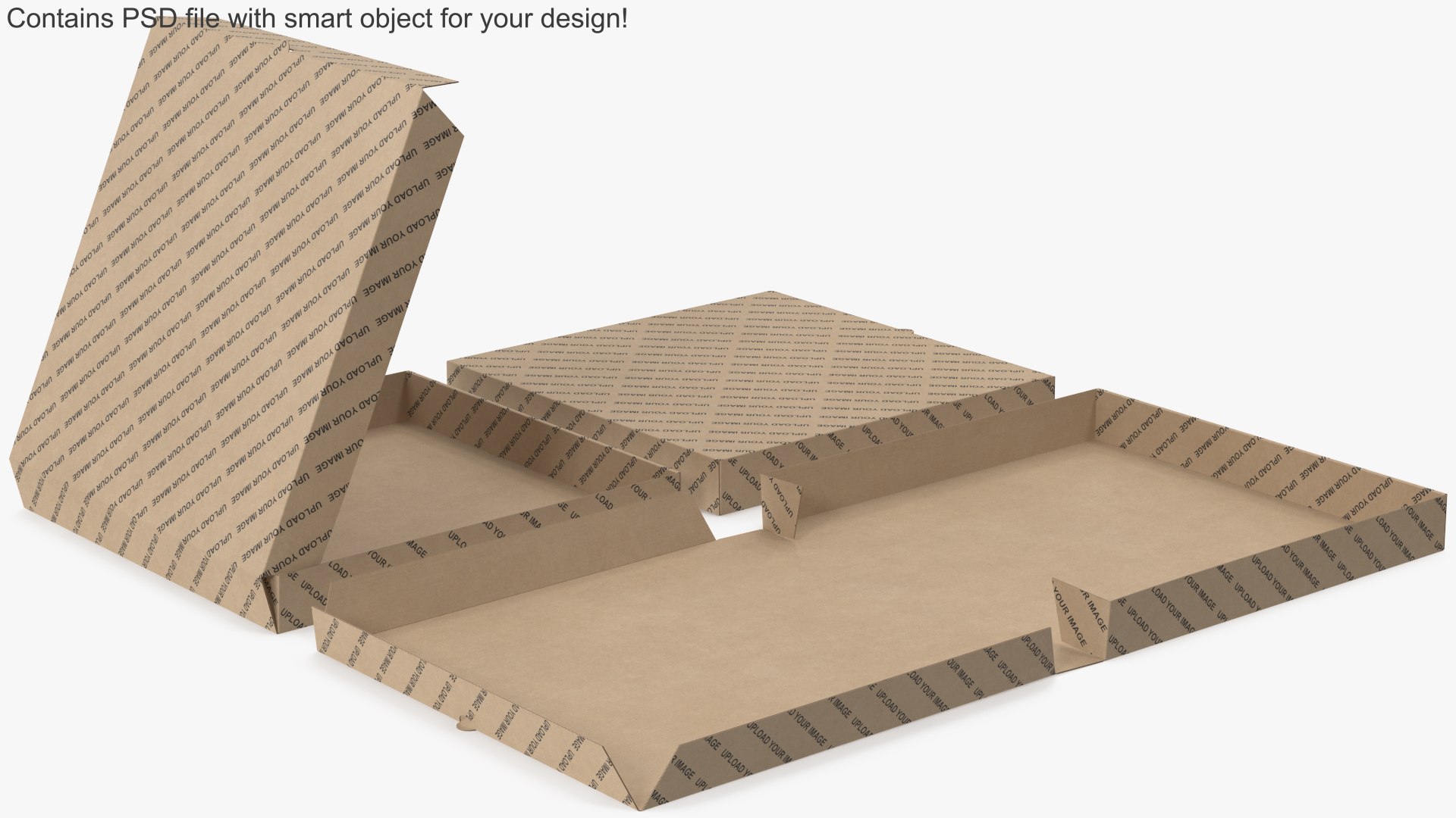 3D pizza boxes kraft paper model - TurboSquid 1702279