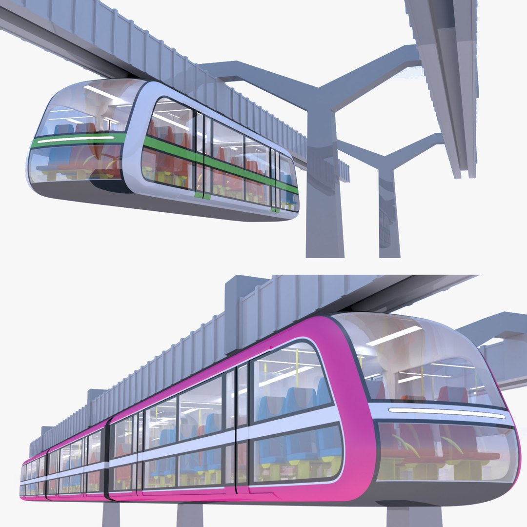 Elevated trains long and short 2024 model - TurboSquid 2178639