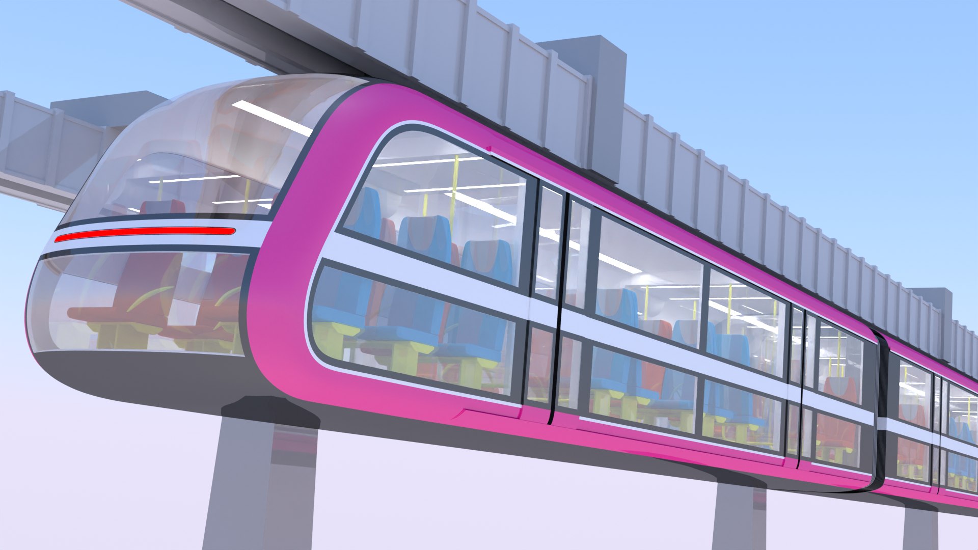 Elevated trains long and short 2024 model - TurboSquid 2178639