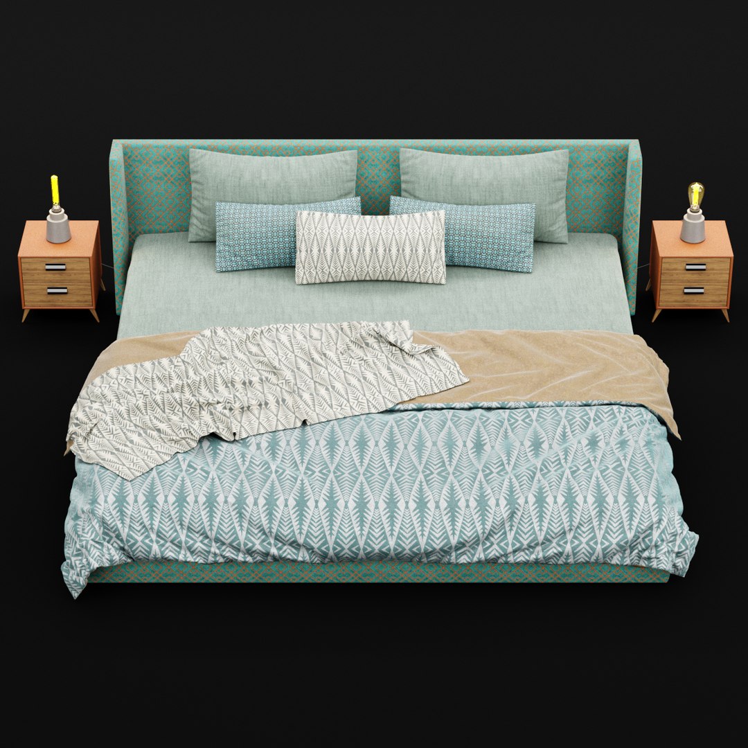 3D Model Bed Modern - TurboSquid 1601371