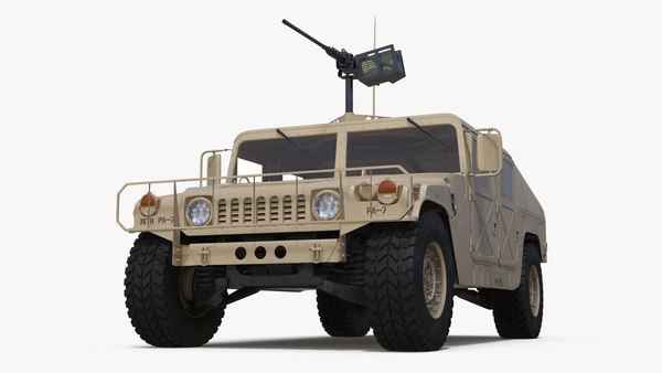 modelo 3d Humvee militar con ametralladora montada - TurboSquid 2307237