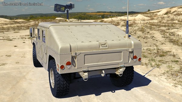 modelo 3d Humvee militar con ametralladora montada - TurboSquid 2307237