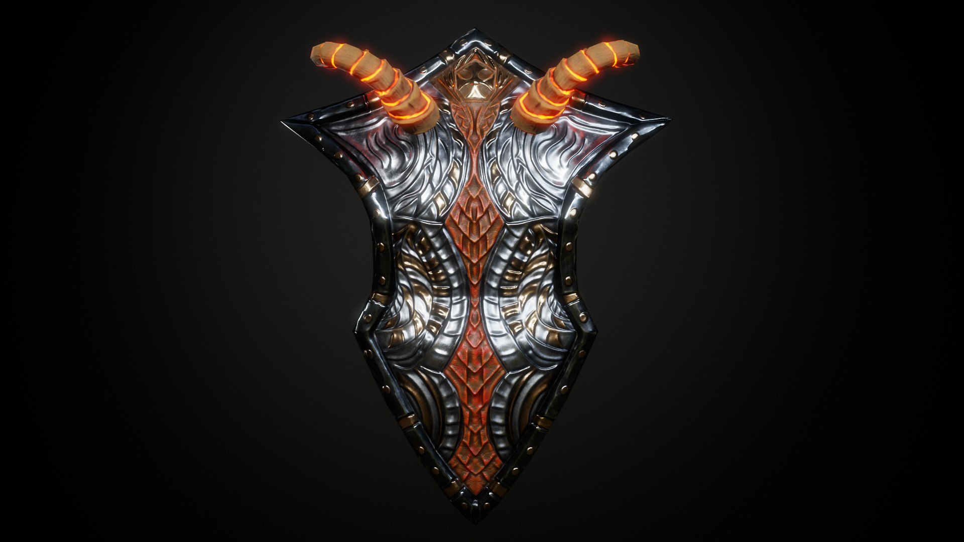 Stylized Warrior Shield GameReady 3D Model - TurboSquid 2074592