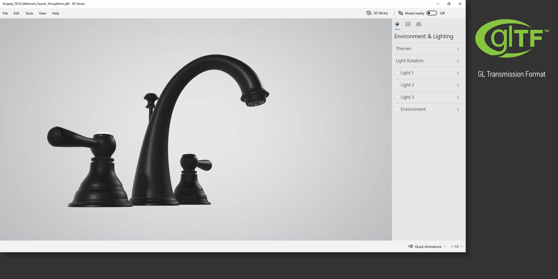 3D Model Moen Kingsley T6125 Two-handle - TurboSquid 1574826