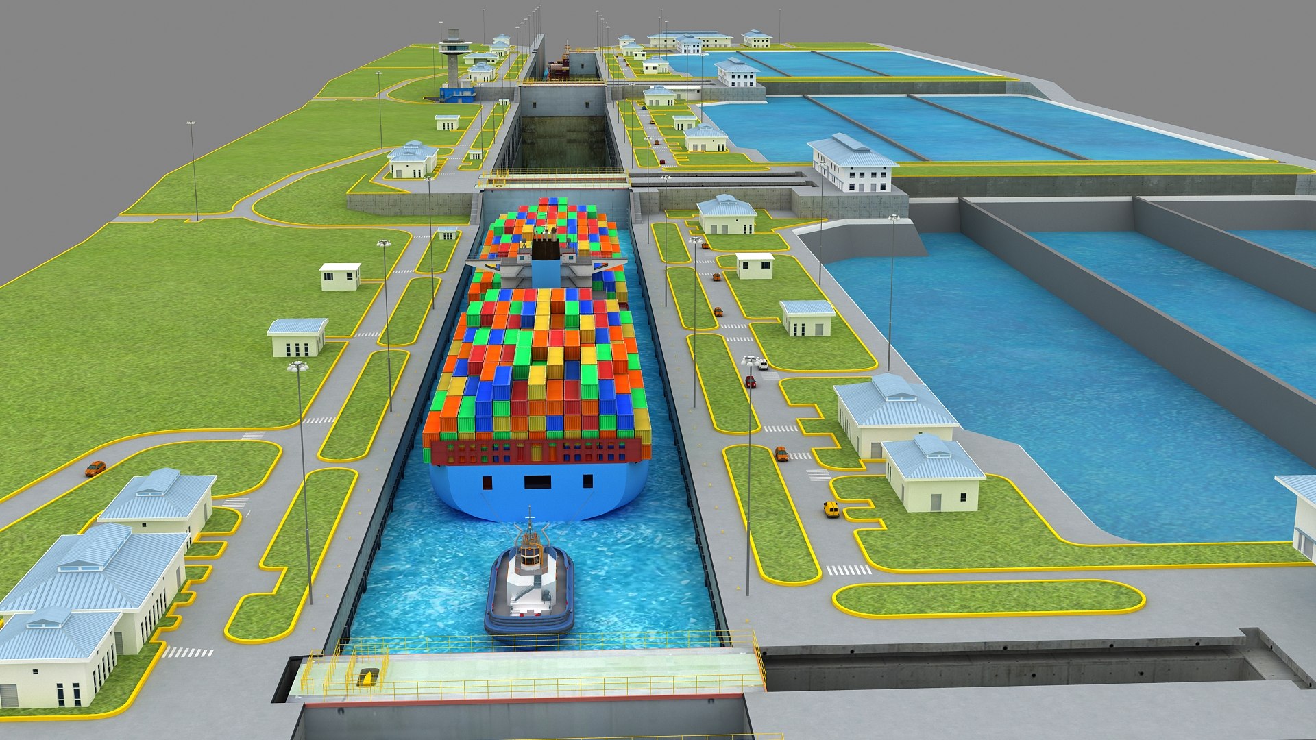 Cocoli Locks - Panama Canal 3D - TurboSquid 2340258