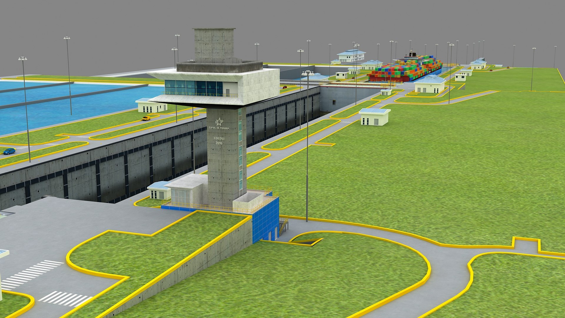 Cocoli Locks - Panama Canal 3D - TurboSquid 2340258