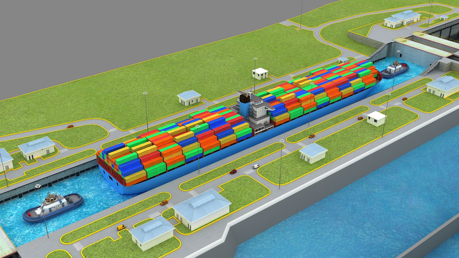 Cocoli Locks - Panama Canal 3D - TurboSquid 2340258