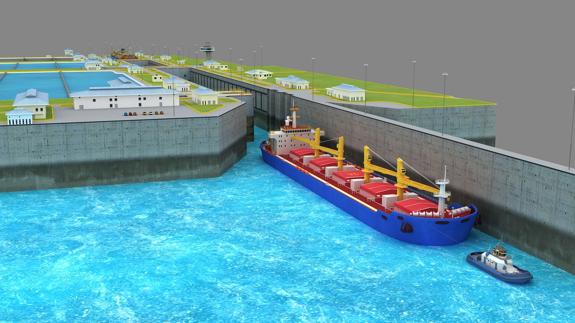 Cocoli Locks - Panama Canal 3D - TurboSquid 2340258