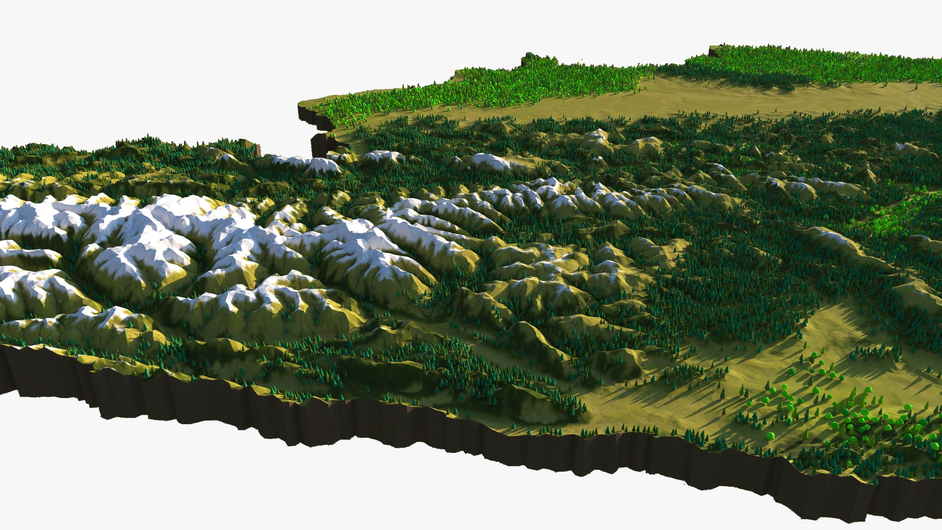 Cartoon Low Poly Alpine Land - Austria 3D Model - TurboSquid 2192929