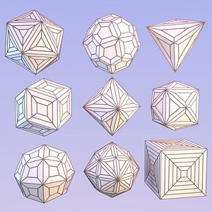 3d model geometric shape pack
