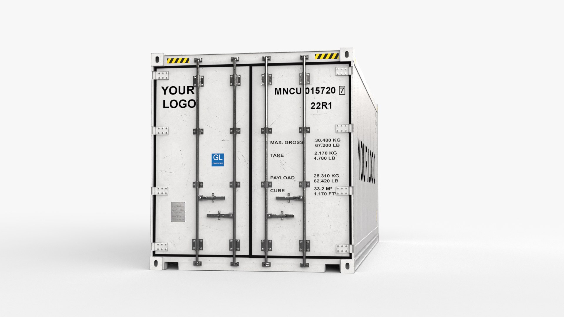 20feet GENERIC Container Reefer CARRIER- PSD Edit Model - TurboSquid ...