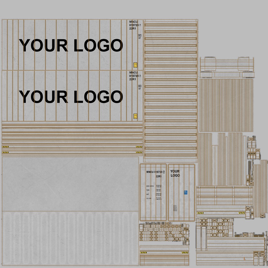 20feet GENERIC Container Reefer CARRIER- PSD Edit Model - TurboSquid ...