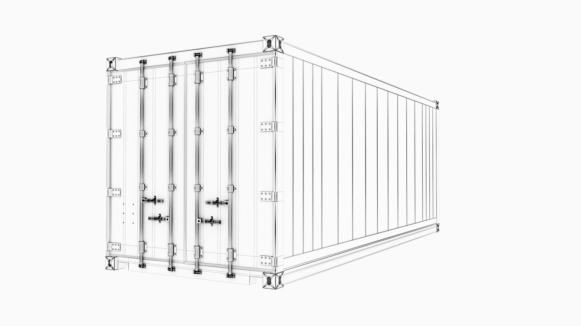 20feet GENERIC Container Reefer CARRIER- PSD Edit Model - TurboSquid ...