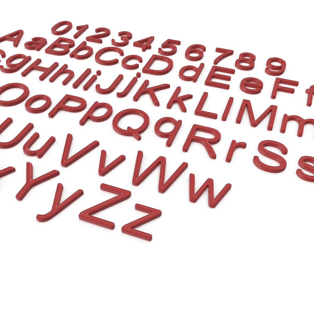 3D Alphabet Plastic 7 - TurboSquid 2139558