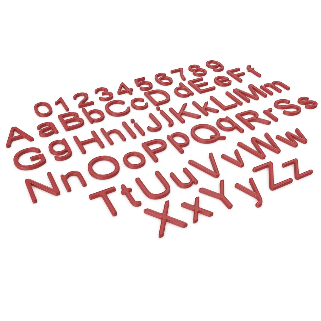 3D Alphabet Plastic 7 - TurboSquid 2139558