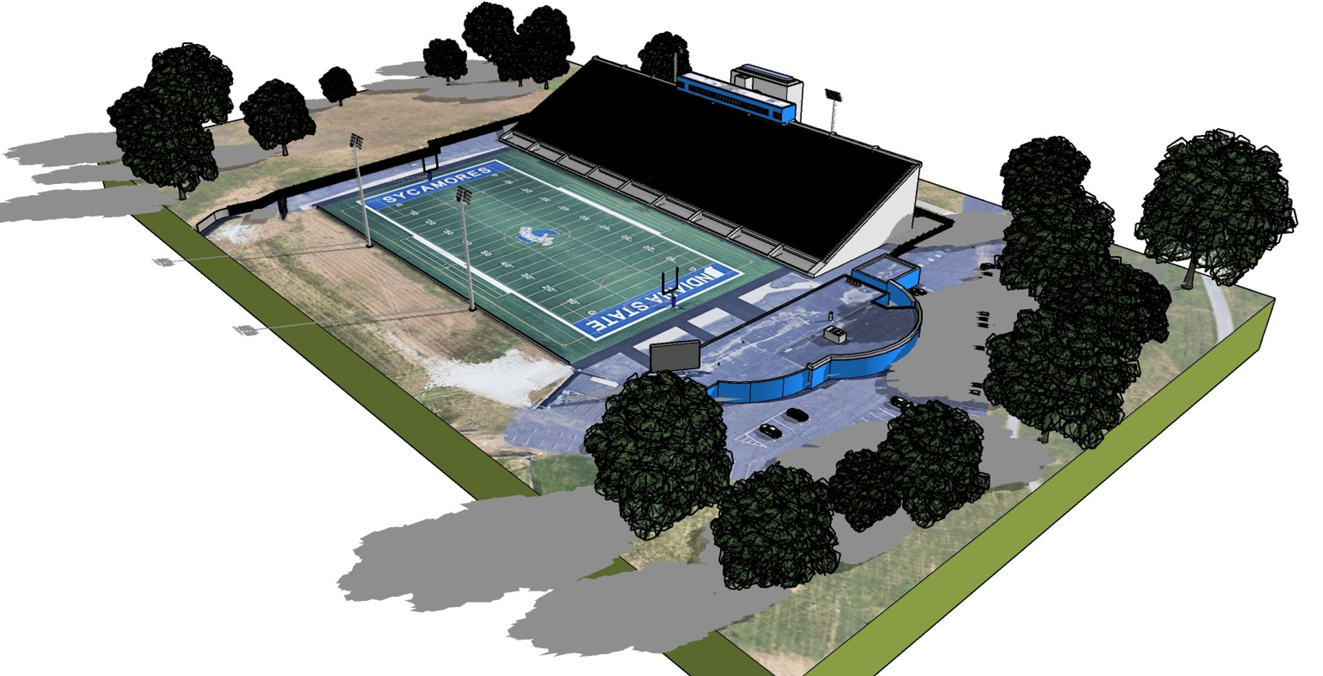 3D Indiana State University Football Stadium - TurboSquid 2011741