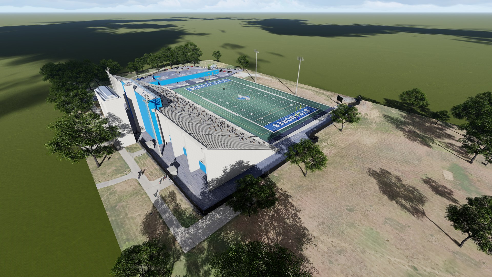 3D Indiana State University Football Stadium - TurboSquid 2011741