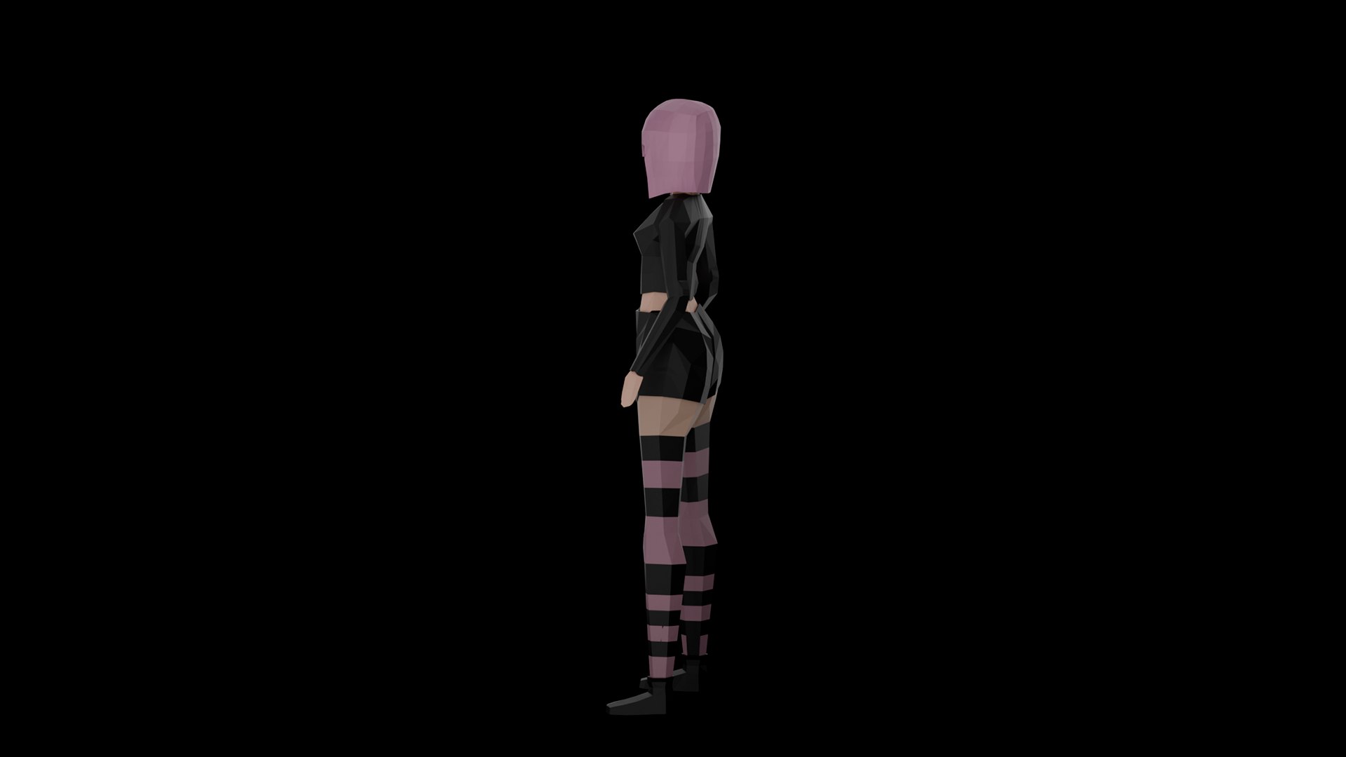 Low Poly PunkGirl 3D - TurboSquid 2212509