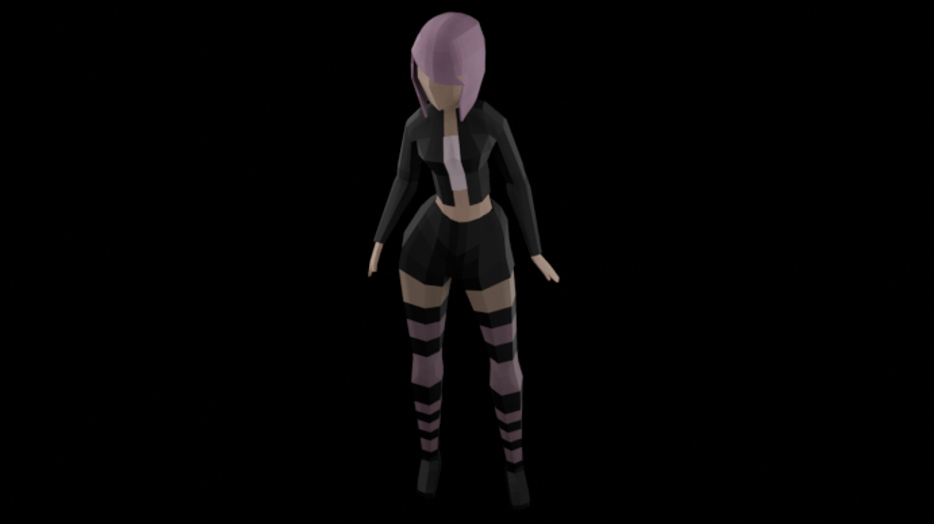 Low Poly PunkGirl 3D - TurboSquid 2212509