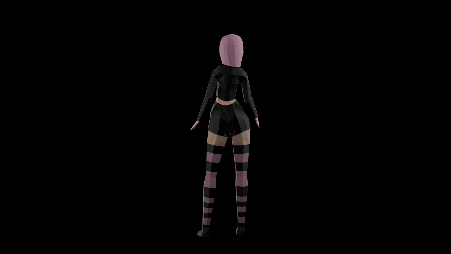 Low Poly PunkGirl 3D - TurboSquid 2212509