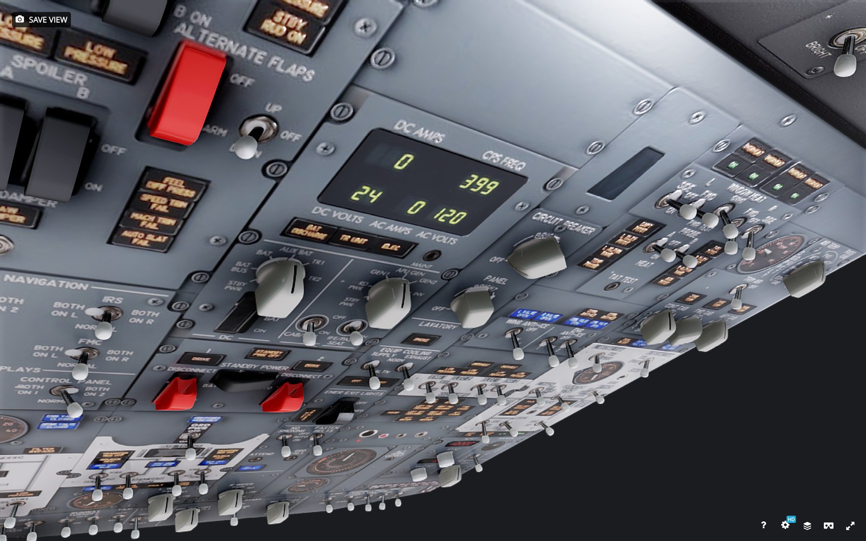 3D Boeing 737 Overhead Panel Model - TurboSquid 1887543
