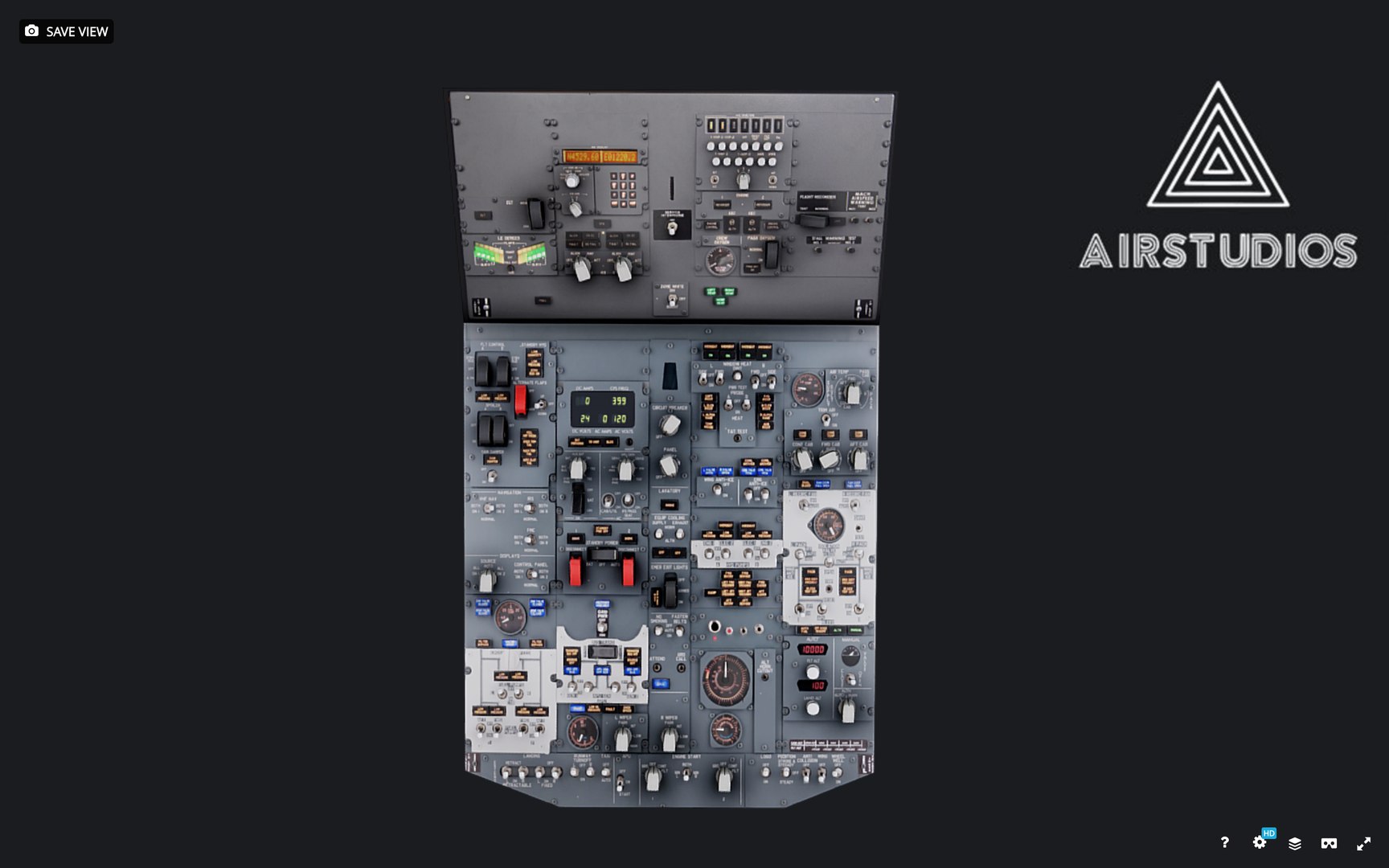 3D Boeing 737 Overhead Panel Model - TurboSquid 1887543